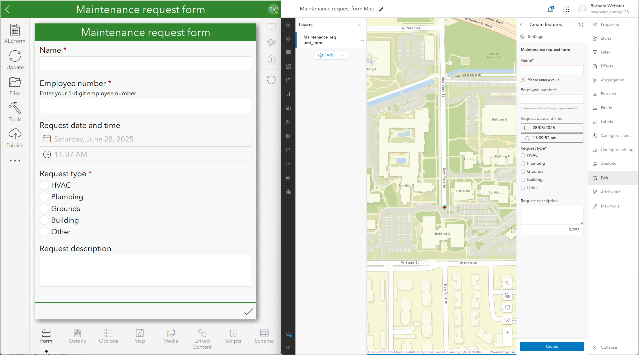Survey123 Connect tool: Export to a map with forms... - Esri Community