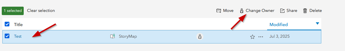 Solved: How to Transfer ArcGIS StoryMap Ownership to Anoth... - Esri Community