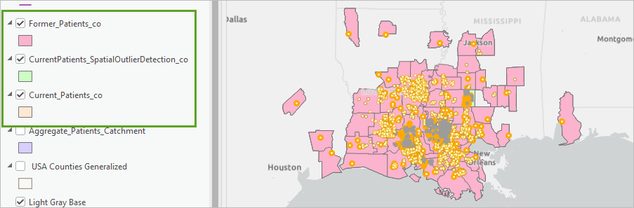 Solved: Selecting Polygons from Several Layers of Points. - Esri Community