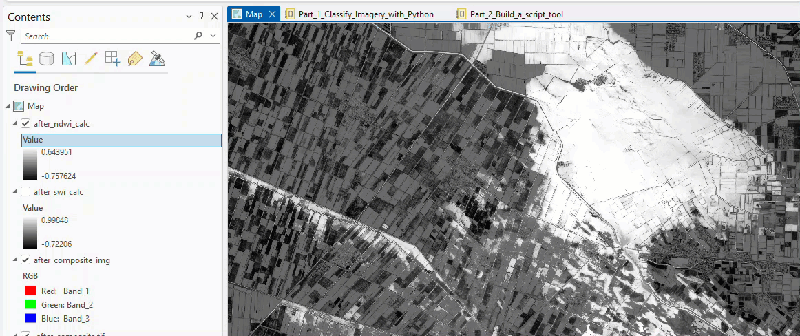 Raster function to highlight water in near-infrare... - Esri Community