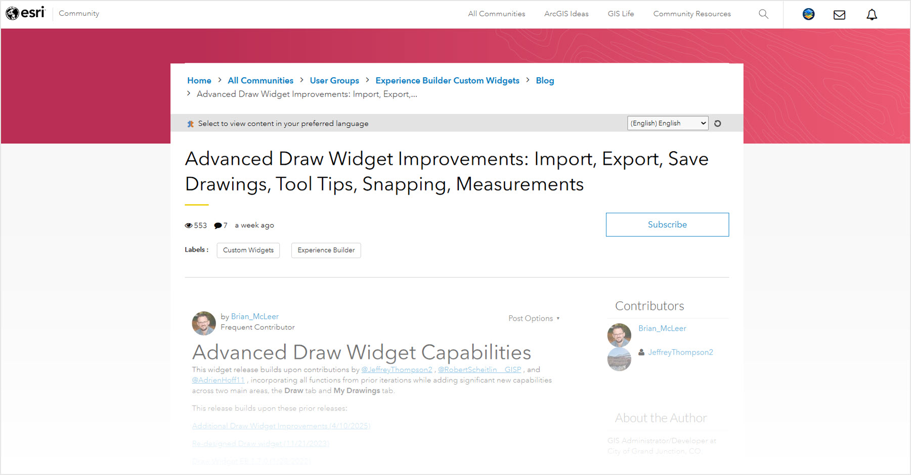 Esri Community Member Spotlight: Jeffrey Thompson - Esri Community