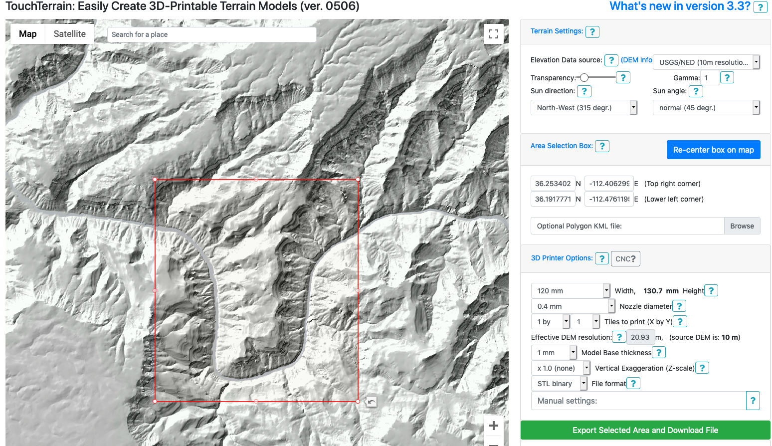 TouchTerrain - a simple way to create 3D-printable... - Esri Community