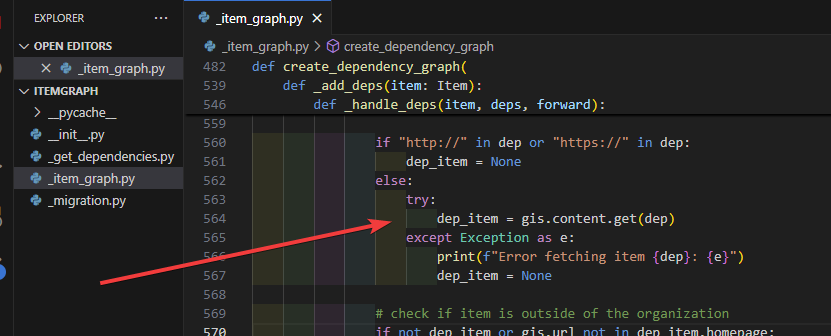 Solved: Item Graph Module: Create Dependency Graph Failing... - Esri Community
