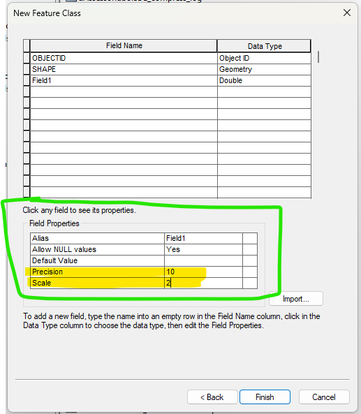 Allow Field Precision and Scale to be Defined in F... - Esri Community