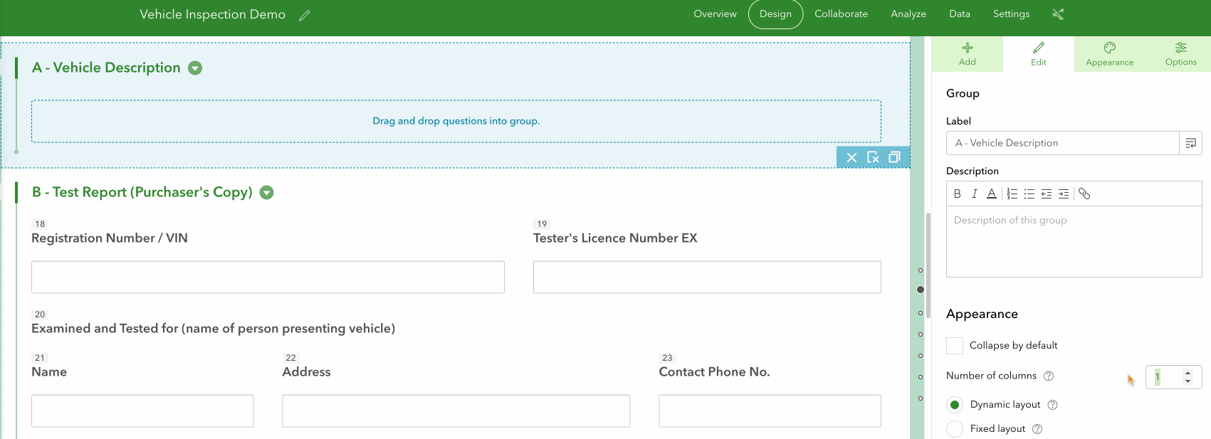 Survey123 Tricks of the Trade: Grid layout in Surv... - Esri Community