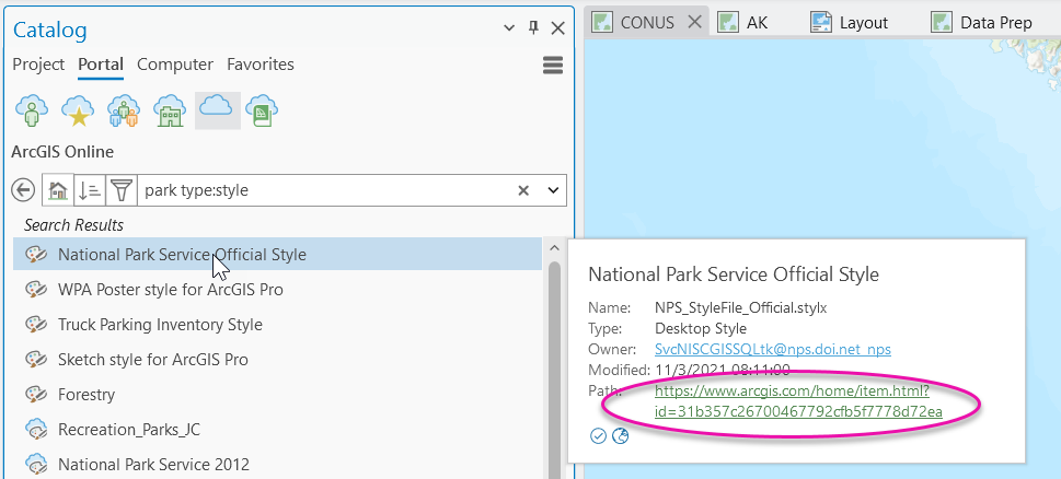 Solved: how do I add an online style (stylx) to my ArcGIS ... - Esri ...