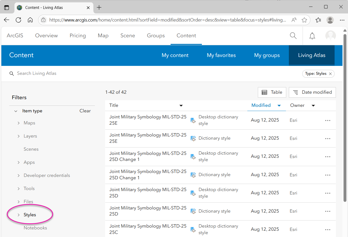 Solved: how do I add an online style (stylx) to my ArcGIS ... - Esri ...