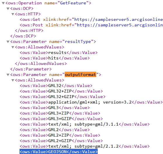 Solved: How to create a WFS with JSON? - Esri Community