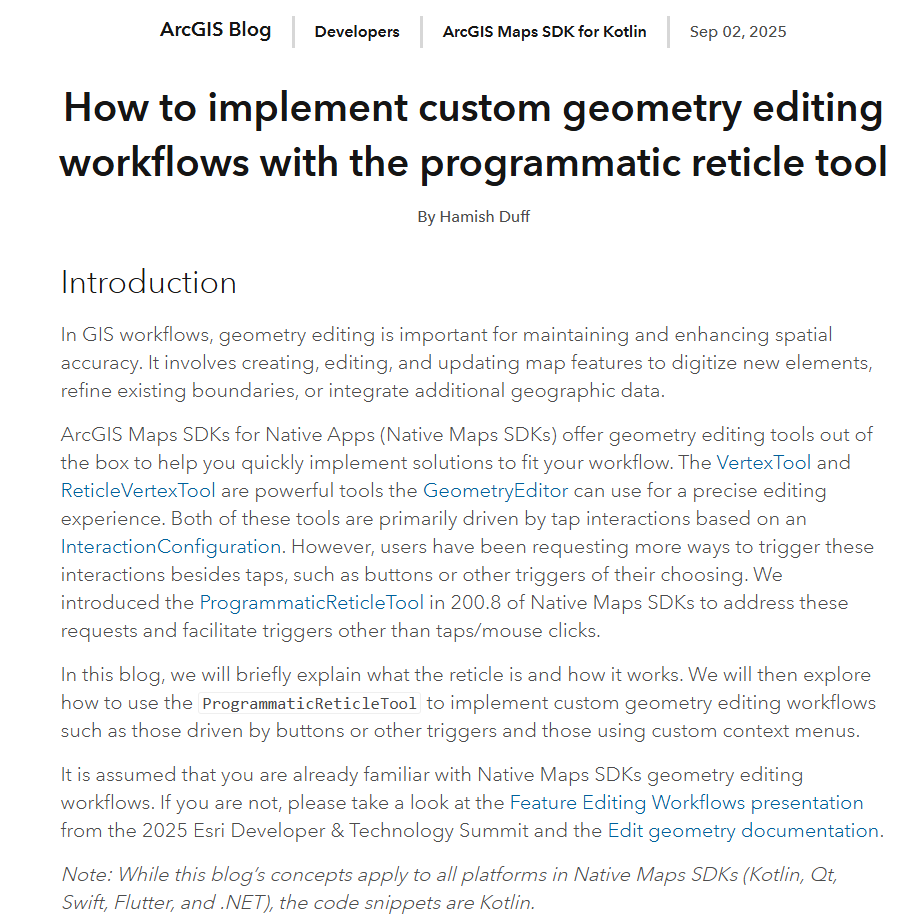 How to implement custom geometry editing workflows... - Esri Community