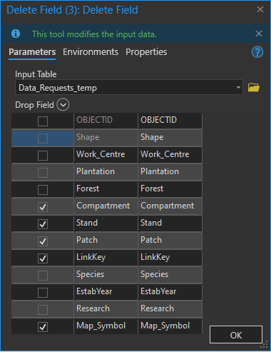 Change Pro Delete Field Tool UX - Esri Community
