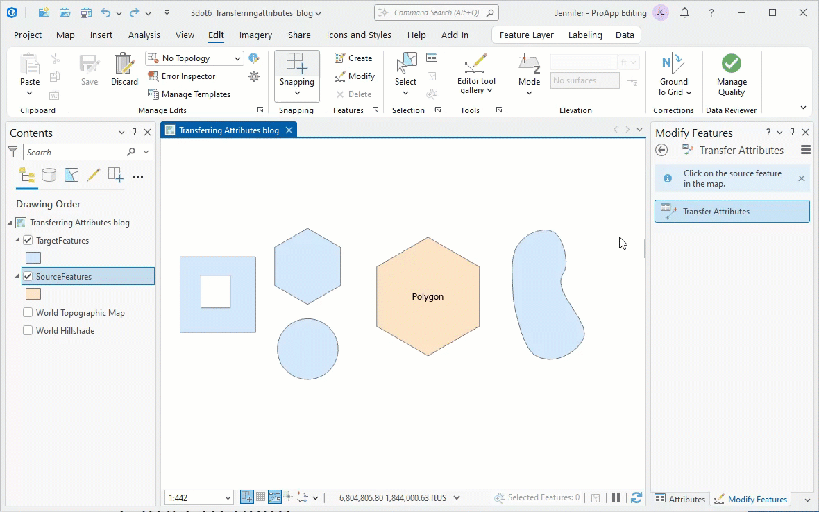 Transferring attributes between features - Esri Community