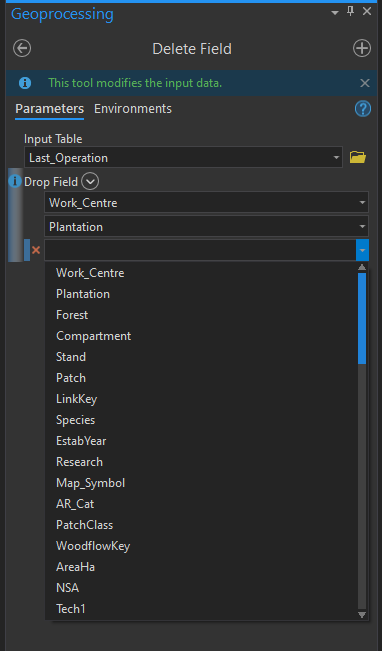 Change Pro Delete Field Tool UX - Esri Community