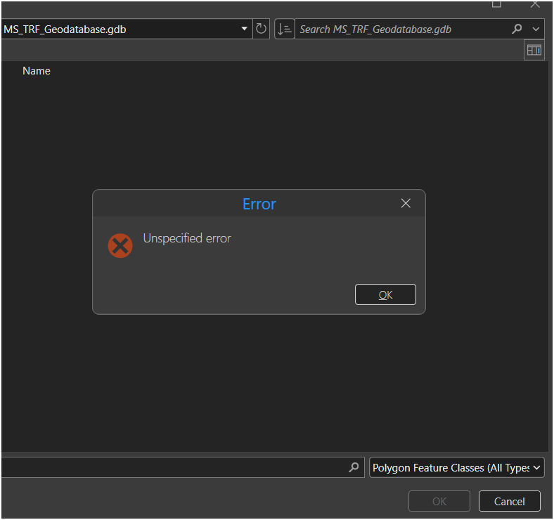 ArcGIS Pro Geodatabase Error - Esri Community