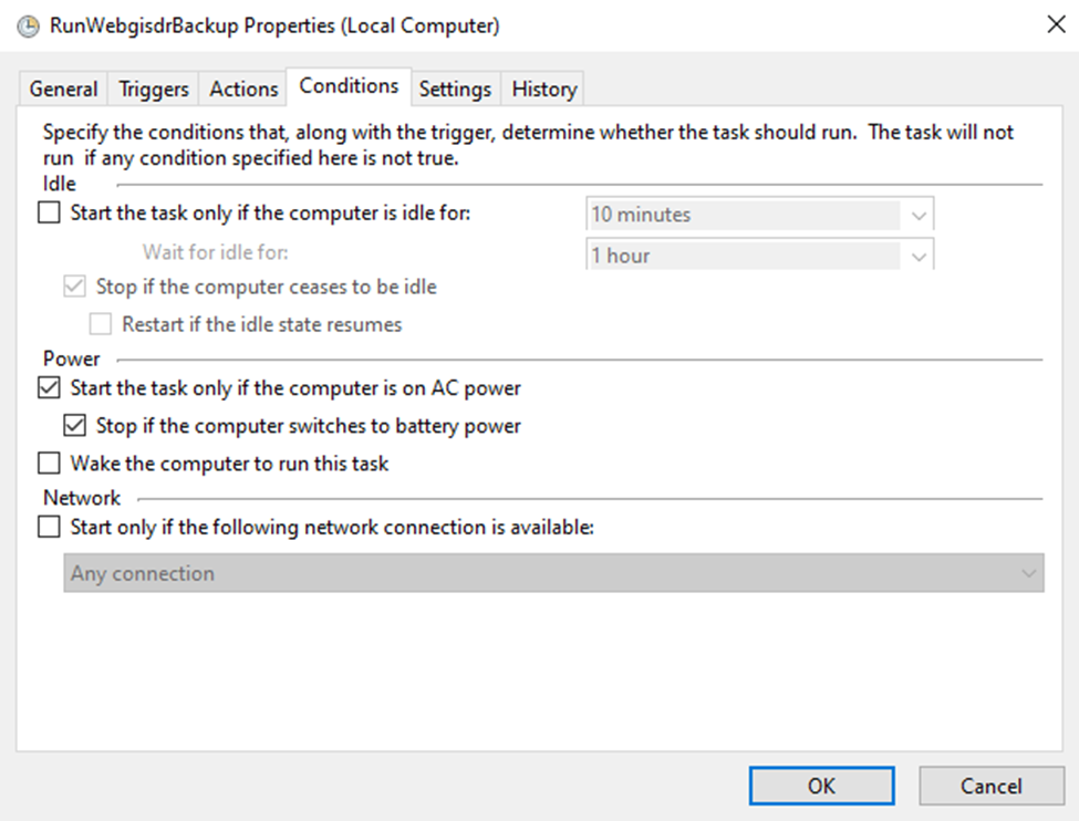 Run webgisdr via Windows Tasks Scheduler - Esri Community