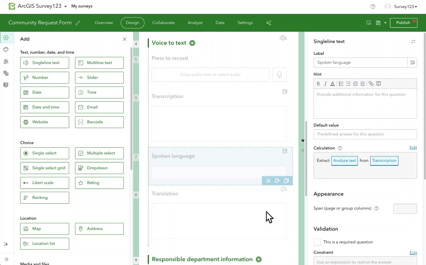 Make your Survey123 forms smarter with AI-powered ... - Esri Community
