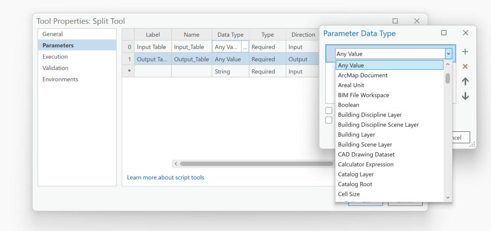 Solved: Custom Python tool parameters - Esri Community
