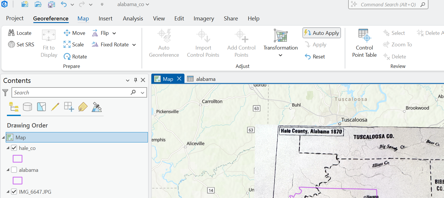 Georeferencing > Unable to add control points afte... - Esri Community