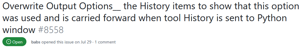 Save Overwrite Options with History - Esri Community