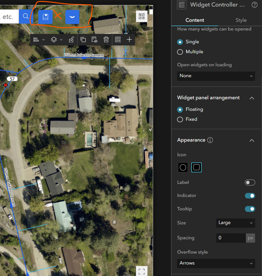 Widget Icon Spacing - Unable to Decrease Spacing..... - Esri Community