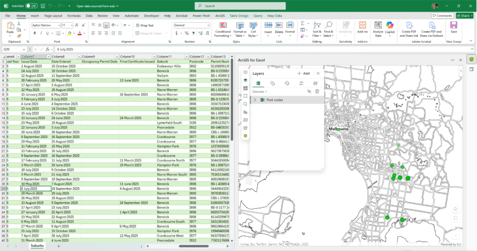 Connect to Web Data in ArcGIS for Excel - Esri Community
