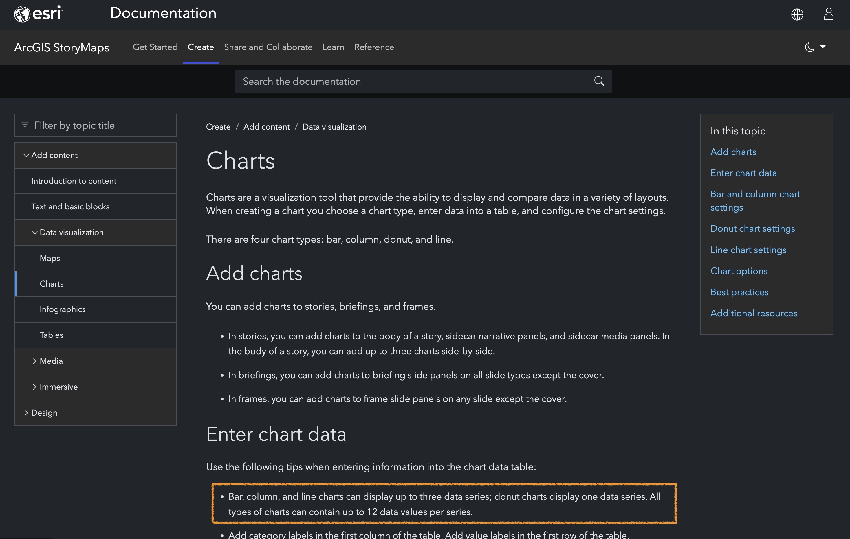Solved: Chart Limitation Documentation - Esri Community