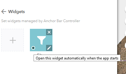 Showing a filter widget on the startup - Esri Community