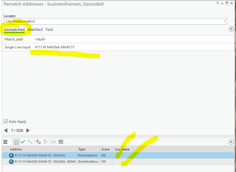 Address does not match but then it does in rematch... - Esri Community
