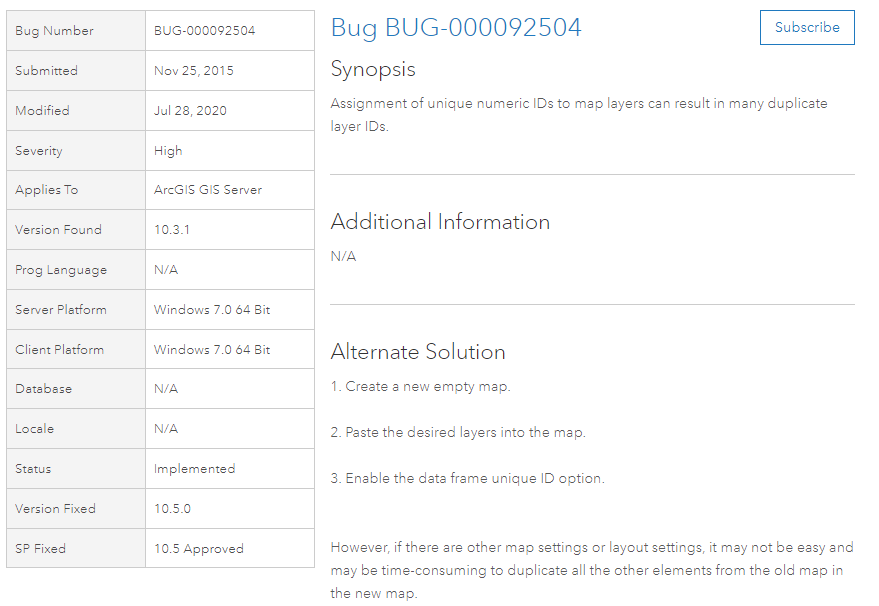 Map Service Publishing: Automatic Unique Layer ID'... - Esri Community