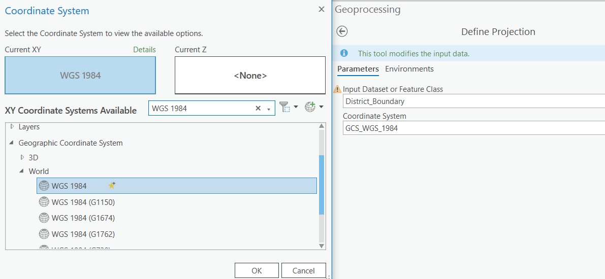 Projection Esri Community