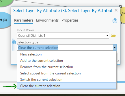 Solved: Unselecting features using Model Builder - Esri Community