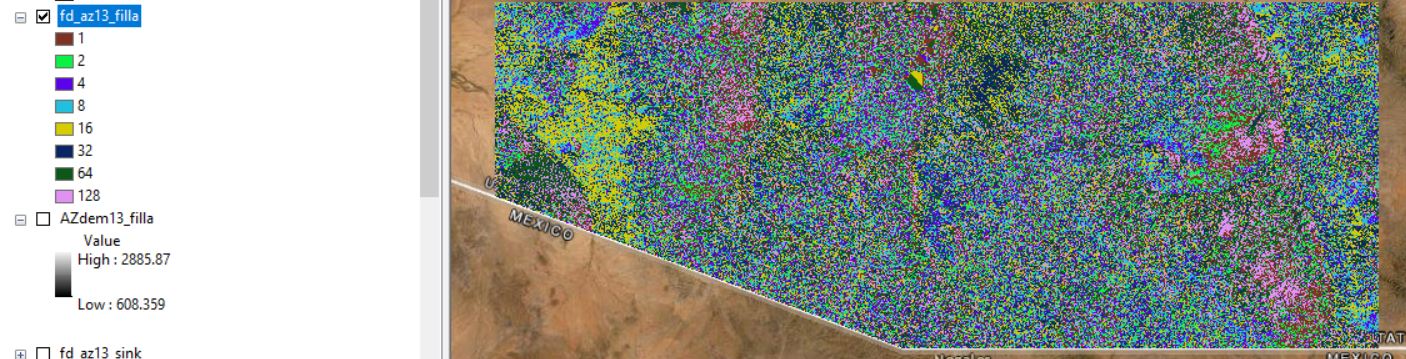 Flow Direction raster is speckled - Esri Community