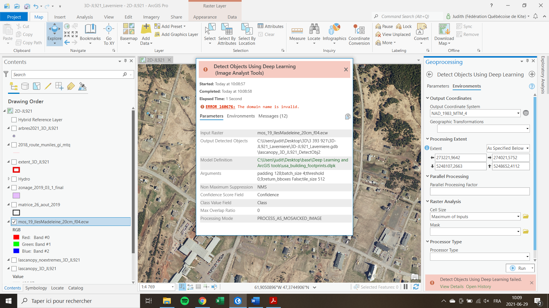 error in deep learning - Esri Community