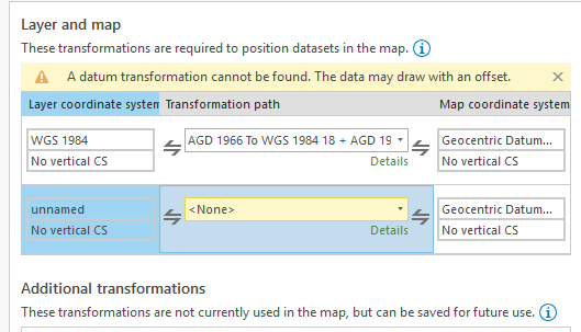 Solved: Datum Transformation cannot be found - Esri Community
