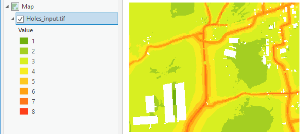 Solved: Fill Raster holes with nearest neighbour - Esri Community