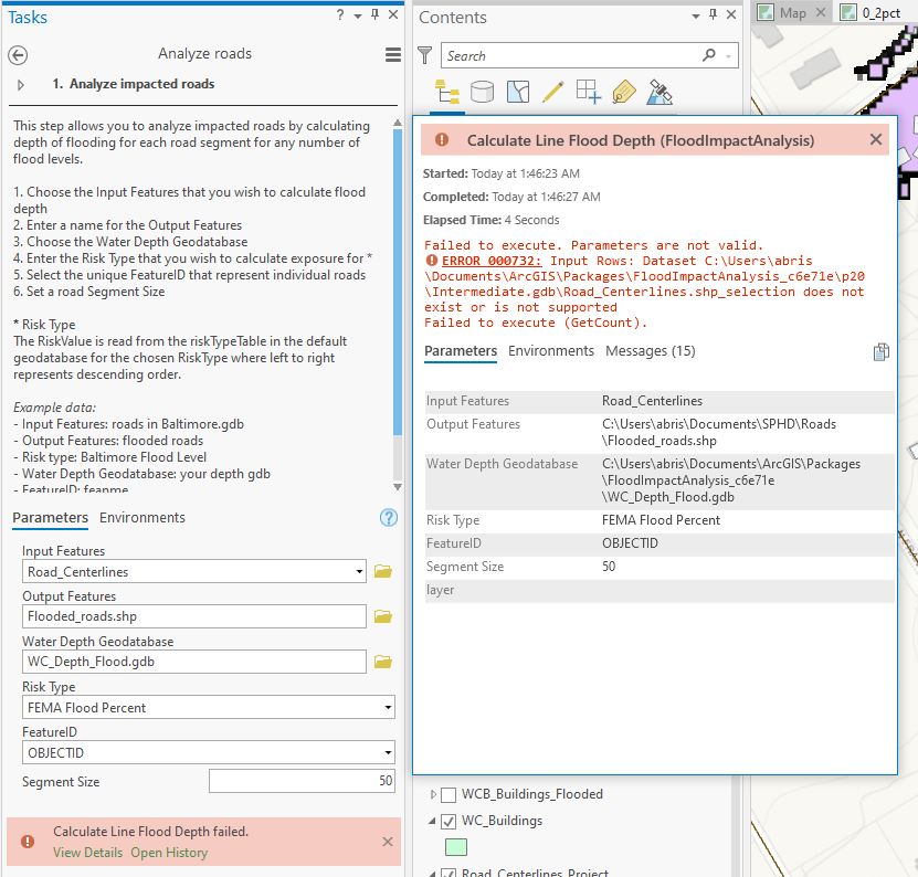ArcGIS Flood Impact Analysis Solution: Errors when... - Esri Community