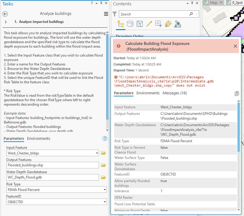 ArcGIS Flood Impact Analysis Solution: Errors when... - Esri Community