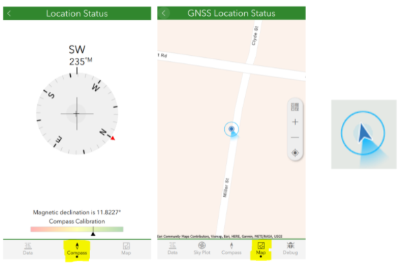 Live compass direction when capturing images - Esri Community
