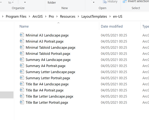 Solved: Layout gallery Templates not in default path - Esri Community