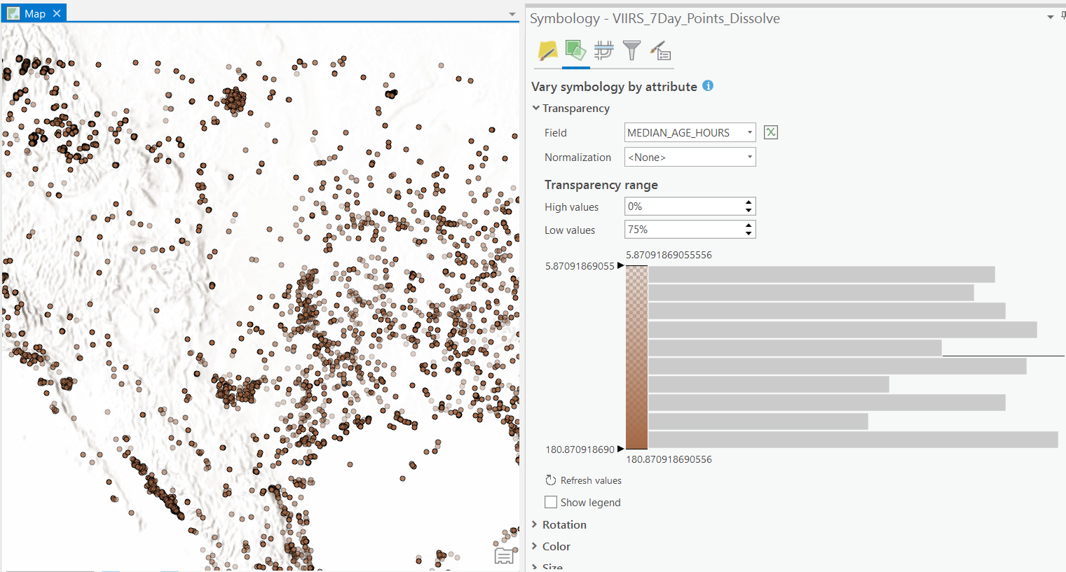 "Vary Symbol By Attribute" is not grabbing all val... - Esri Community