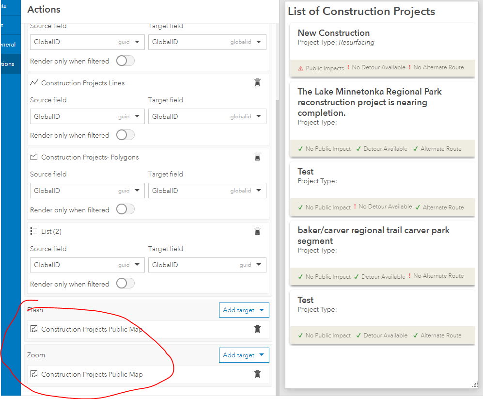 ArcGIS Dasboards- Zoom/Flash/Pan Actions Not Worki... - Esri Community