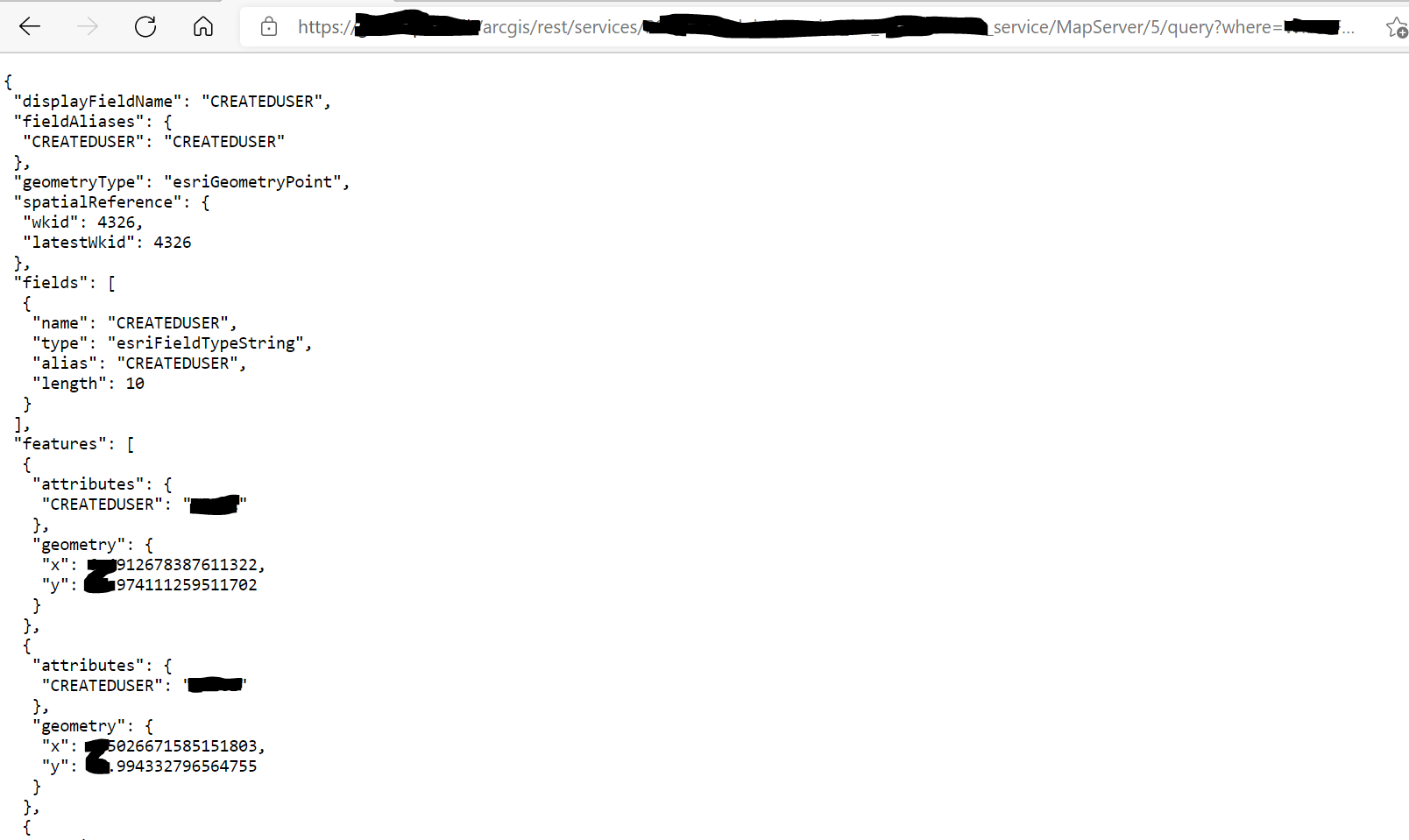 Embed the geometry result from a rest endpoint que... - Esri Community