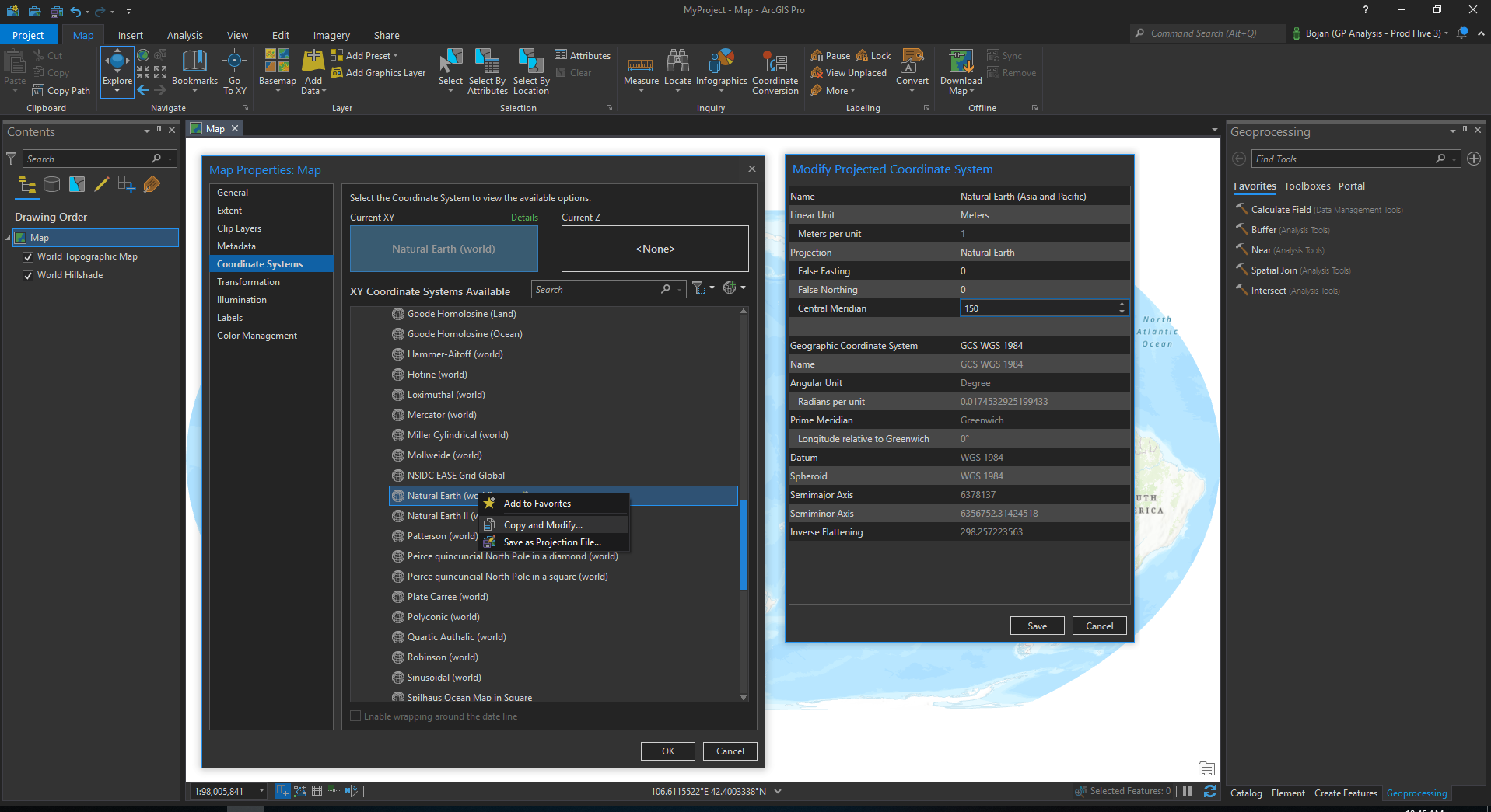 Dont Know How To Get A Projection Of Asia Placed Esri Community