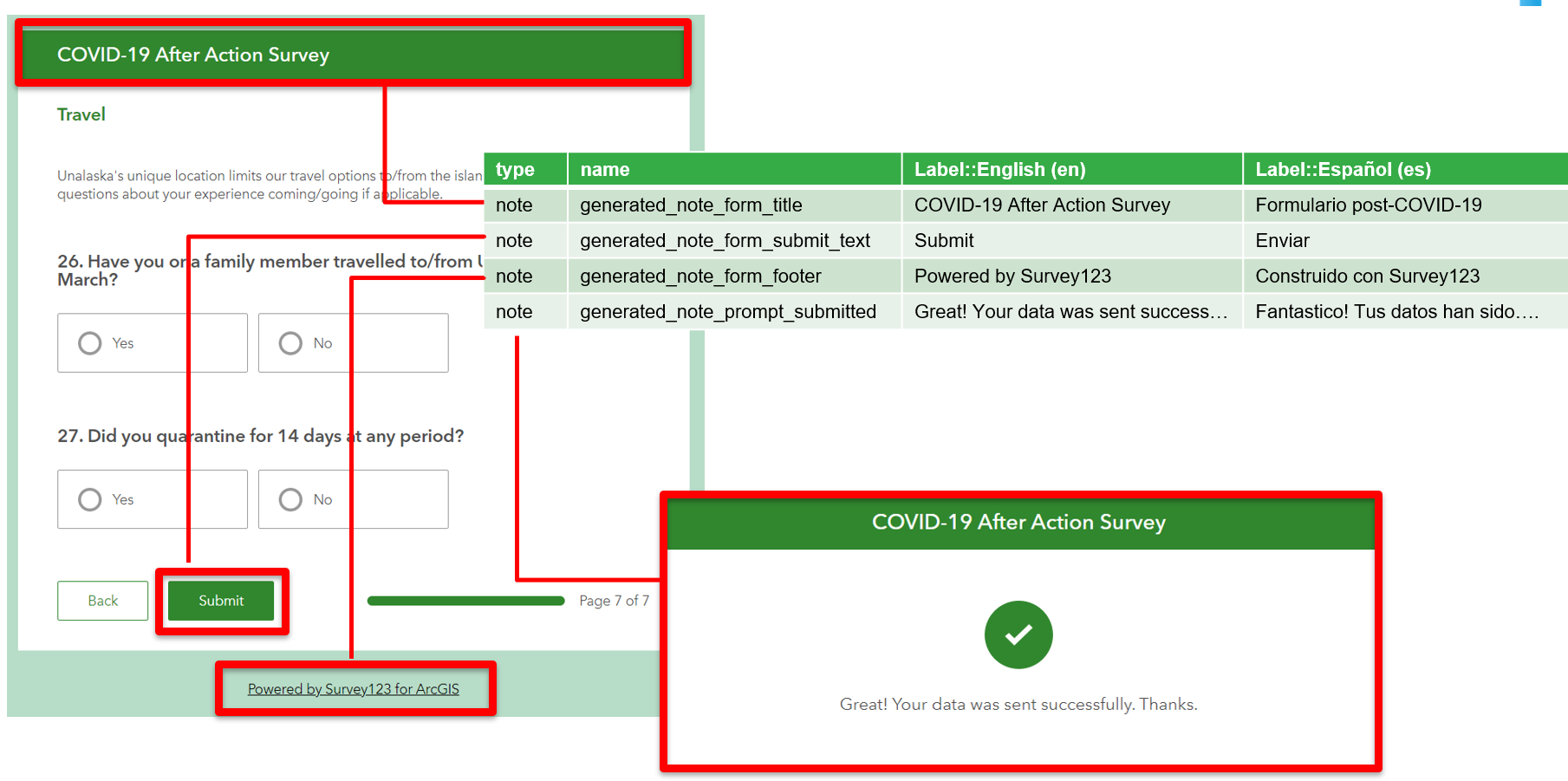 Change 'Submit' Text in Survey123 Connect - Esri Community