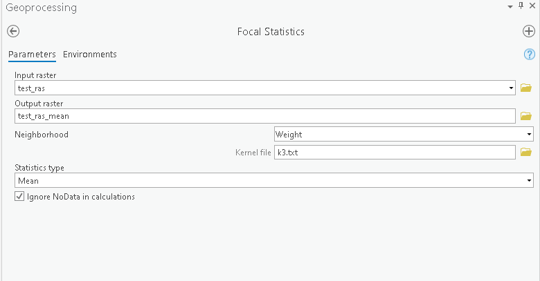 Solved: Weighted average using NbrWeight kernel file? - Esri Community