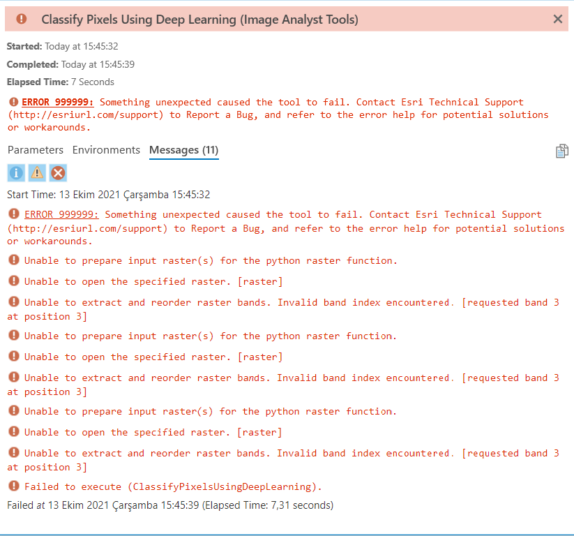 Deep Learning for land classification Error - Esri Community