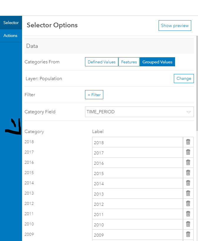 How do display a time series by year in Dashboard? - Esri Community