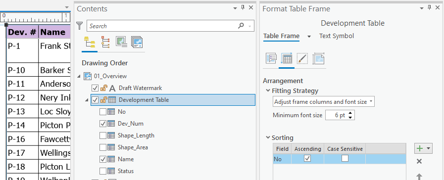 Solved: Sort attributes in a Table Frame - Esri Community