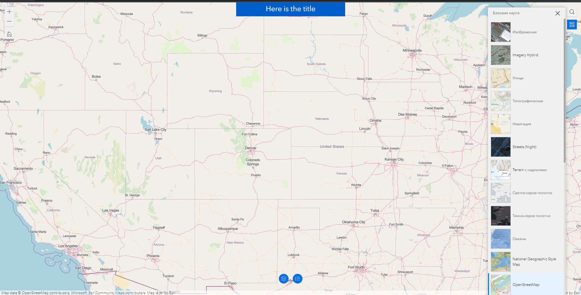 Show local basemap on global app - Esri Community