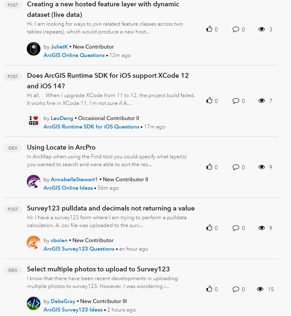 Known Issues - Esri Community