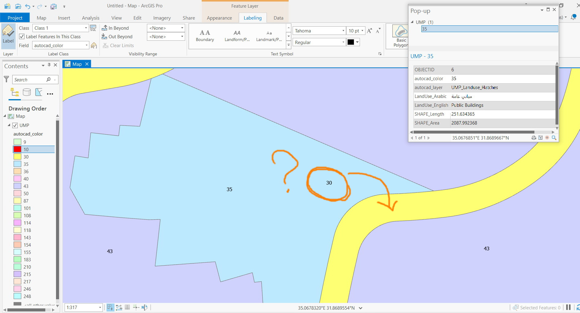 AcGIS Pro 2.8.2: The label of a polygon appears in... - Esri Community